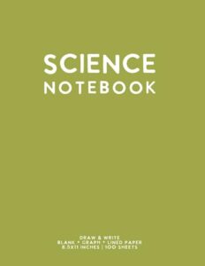 science notebook: light green draw & write by schoolnest