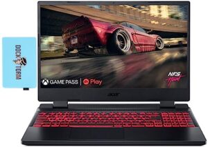 acer nitro 5 15.6" 165hz 2k qhd ips gaming laptop (amd ryzen 7 6800h 8-core 3.20ghz, 16gb ddr5, 2x512gb pcie ssd (1tb), geforce rtx 3070 ti 8gb, red backlit kyb, wifi 6, win11home) w/dockztorm dock