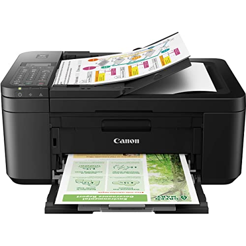 Canon PIXMA TR4720 Wireless Color All-in-One Inkjet Printer, Black - Print Copy Scan Fax - 4800 x 1200 dpi, Auto 2-Side Printing, 20-Sheet ADF, 2-Line LCD Display, DAODYANG Printer_Cable