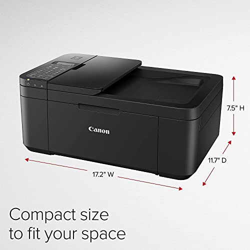 Canon PIXMA TR4720 Wireless Color All-in-One Inkjet Printer, Black - Print Copy Scan Fax - 4800 x 1200 dpi, Auto 2-Side Printing, 20-Sheet ADF, 2-Line LCD Display, DAODYANG Printer_Cable