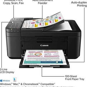 Canon PIXMA TR4720 Wireless Color All-in-One Inkjet Printer, Black - Print Copy Scan Fax - 4800 x 1200 dpi, Auto 2-Side Printing, 20-Sheet ADF, 2-Line LCD Display, DAODYANG Printer_Cable