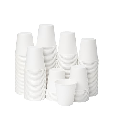 RACETOP [100 Count] 3 oz Paper Cups Bathroom, Small Paper Cups Disposable, Bathroom Cups, Mouthwash Cups, Ideal for Bathroom, Snack