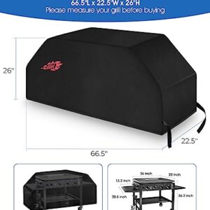 Griddle Cover for Blackstone Griddle, Epicmelody 36-inch 600D Heavy Duty Grill Cover for Outdoor Grill, Flat Top Grill Cover with Straps, Waterproof Grill Cover for Camp Chef and More 4-Burner Griddle