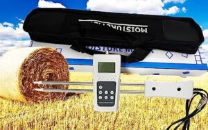 hfbte storage hay moisture meter tester detector statistical hay bale moisture meter tester range 5-82% for alfalfa pasture knot straw leymus chinensis orchard grass pennisetum hydridum and other hays