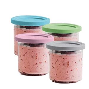 YHANNI Ice Cream Pints Cup, Kitchen Accessories, Safe & Leak-Proof Ice Cream Storage Containers with Lids for Ninja Cream Pints, Compatible with Ninja Ice Cream Makers (NC301/300/299)