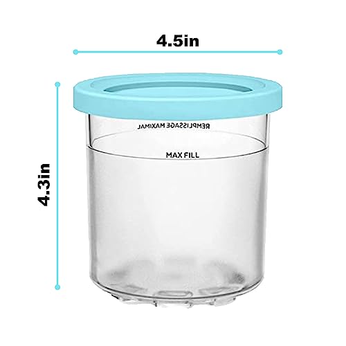 YHANNI Ice Cream Pints Cup, Kitchen Accessories, Safe & Leak-Proof Ice Cream Storage Containers with Lids for Ninja Cream Pints, Compatible with Ninja Ice Cream Makers (NC301/300/299)