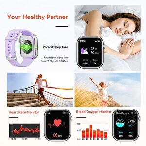 Hwagol Smart Watch,Bluetooth Call Smartwatch for Men Women,Monitor Heart Rate/Sleep/Blood Oxygen/Pedometer,Multiple Exercise Modes,Compatible with iOS and Android, 1.85-inch Screen Fitness Trackers