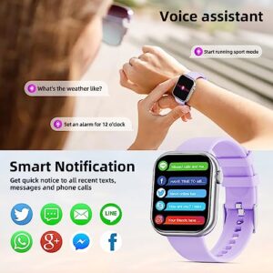 Hwagol Smart Watch,Bluetooth Call Smartwatch for Men Women,Monitor Heart Rate/Sleep/Blood Oxygen/Pedometer,Multiple Exercise Modes,Compatible with iOS and Android, 1.85-inch Screen Fitness Trackers