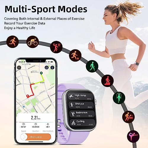 Hwagol Smart Watch,Bluetooth Call Smartwatch for Men Women,Monitor Heart Rate/Sleep/Blood Oxygen/Pedometer,Multiple Exercise Modes,Compatible with iOS and Android, 1.85-inch Screen Fitness Trackers