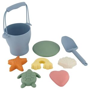 beachling modern neutral silicone sand toys - durable eco-friendly beach play set for kids - creative fun with shovels, buckets, molds, and more!