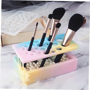 Didiseaon 1 Set Cosmetic Box Mold Silicone Hair Scrubber Mold Resin Molds Candle Molds Resin Jewelry Tray Mold Hand Molds Silicone Makeup Applicator DIY Handmade Mold Desktop Ornament Mold