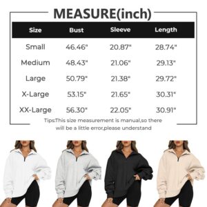 AUTOMET Womens Oversized Sweatshirts Hoodies Half Zip Pullover Trendy Long Sleeve Shirts Tops Y2k Fall Outfits Sweaters Clothes 2023 Grey