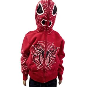 Meiweileya Y2k Full Zip Up Hoodie Spider Skeleton Graphic Jackets for Women Man Teen Girls Aesthetic Harajuku Clothes