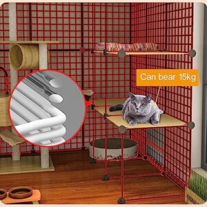 Cat Cage - Chinchilla Cage Rabbit cage Indoor Large with Litter Box DIY Cat Playpen Detachable Metal Wire Kitten Kennels Crate Small Animal Cage for Pet (Size : 75 * 49 * 73cm)