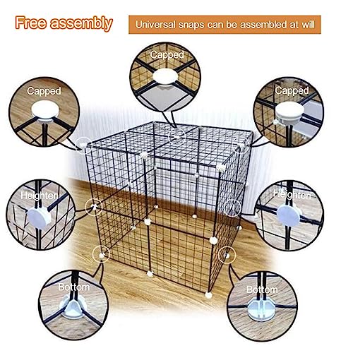 Cat Cage - Chinchilla Cage Rabbit cage Indoor Large with Litter Box DIY Cat Playpen Detachable Metal Wire Kitten Kennels Crate Small Animal Cage for Pet (Size : 75 * 49 * 73cm)