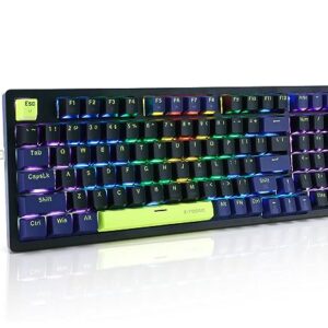 E-YOOSO Z-94 Mechanical Gaming Keyboard Rainbow Backlit, 94 Key Gaming Keyboard for Office and Games (Red Switch)