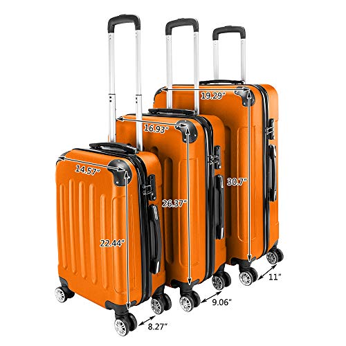 SEALAMB Hard Shell Travel Luggage Suitcase Sets 3 Piece, Lightweight Durable hardside luggage Sets, Carry On Luggage Sets with TSA Lock & Spinner Wheels