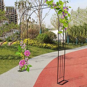 heavy duty metal garden arch wedding rose arch arbor trellis archway(color : dark green, size : 2.6x2.4m/8.5x7.9ft) (black 2.4x2.4m/7.9x7.9ft)