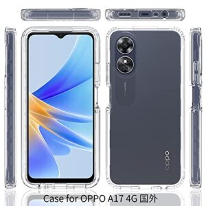 Pzwoxukhov Case for Oppo A17 4G Case Cover,Case for Oppo A17K high Transparency，Gradient Color,Anti-Drop Shock Absorption Case Black