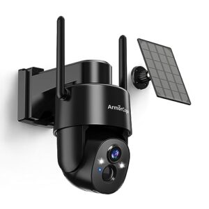 armorcope 2k hd solar security cameras wireless outdoor, 360° ptz view battery outdoor cameras for home security,color night vision with spotlight, 2-way audio,motion alarm, ip65 waterproof