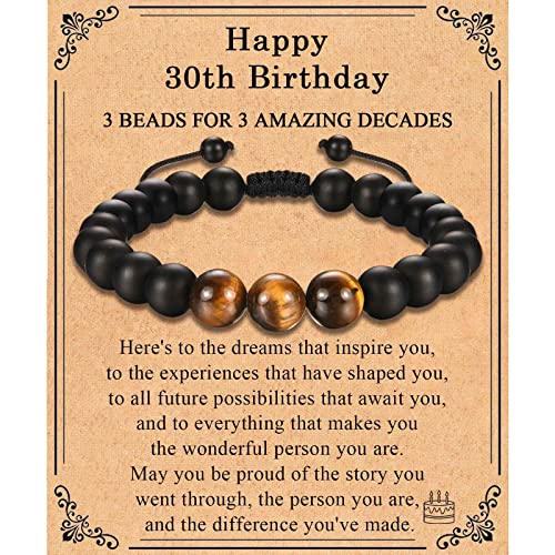 EFVISD 30th Birthday Gifts for Him, 30 Year Old Men Birthday Gifts Ideas, Bracelet for Husband Son Grandson Brother Boyfriend