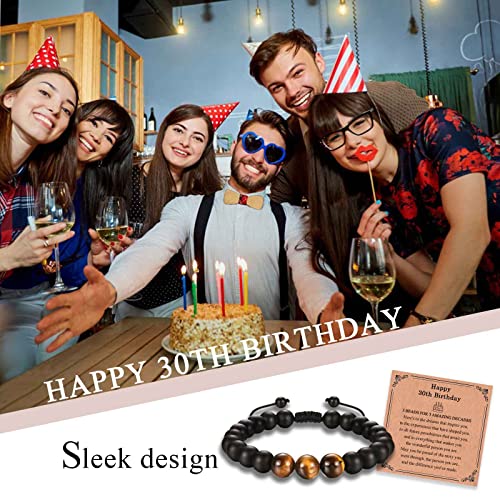 EFVISD 30th Birthday Gifts for Him, 30 Year Old Men Birthday Gifts Ideas, Bracelet for Husband Son Grandson Brother Boyfriend