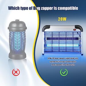 Qualirey T8 Bug Zapper Replacement Bulbs, 10W Bug Zapper Light Bulb for 20W Electronic Bug Zapper, Effectively Attracts Most Flying Bugs 13 Inch Mosquito Light Bulb for Indoor Outdoor (4 Pack)