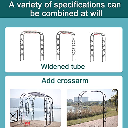 Rose Arch Garden Arbors,Garden Arch Used for Climbing Rose Plants,Wedding Arches,Metal Pergola Climbing Aid,Trellis Climbing Arch,Weatherproof,Trellis,Garden Lawns Celebratory Decoration