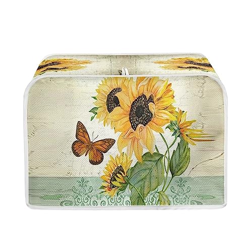 DISNIMO Sunflower 2 Slice Toaster Appliance Cover Bread Maker Cover,Kitchen Small Appliance Covers,Universal Size Microwave Toaster Oven Cover,Dustproof Cover for Most Standard 2 Slice Toasters