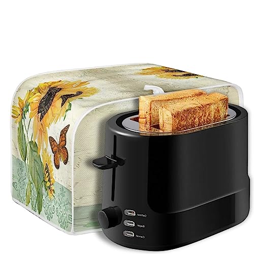 DISNIMO Sunflower 2 Slice Toaster Appliance Cover Bread Maker Cover,Kitchen Small Appliance Covers,Universal Size Microwave Toaster Oven Cover,Dustproof Cover for Most Standard 2 Slice Toasters