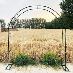 garden arch simple climbing plants rose arch,weatherproof galvanized pergola arbor trellis,for outdoor terrace/garden decoration rose trellis (color : dark green, size : 300x220x25cm)