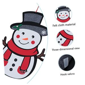 Veemoon 1pc Felt Snowman Kids Nativity Play Set Felt Christmas Detachable Ornaments Christmas Snowman DIY Nativity Ornaments for Kids Christmas Snowman Games Ornaments Xmas Gift Decor Toy