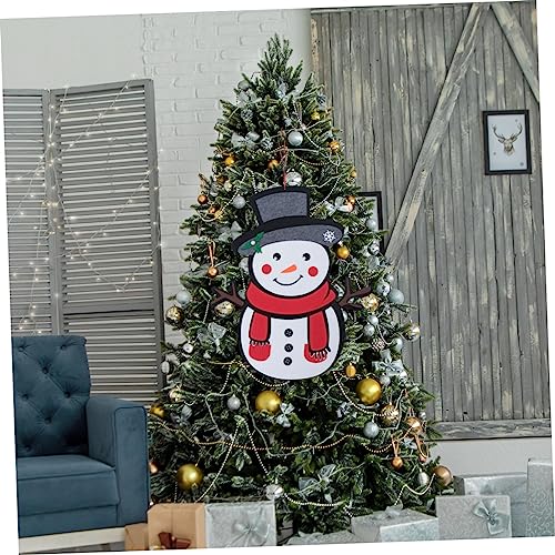 Veemoon 1pc Felt Snowman Kids Nativity Play Set Felt Christmas Detachable Ornaments Christmas Snowman DIY Nativity Ornaments for Kids Christmas Snowman Games Ornaments Xmas Gift Decor Toy