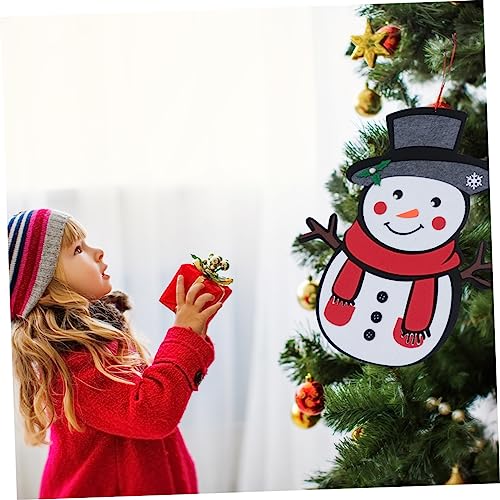 Veemoon 1pc Felt Snowman Kids Nativity Play Set Felt Christmas Detachable Ornaments Christmas Snowman DIY Nativity Ornaments for Kids Christmas Snowman Games Ornaments Xmas Gift Decor Toy