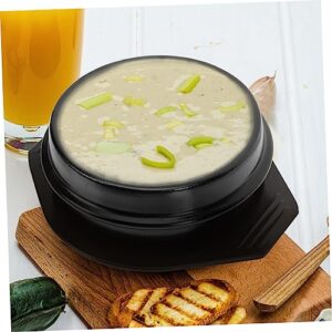 Yardwe 1 Set Korean Miso Soup Pot Korean Stone Pot Soup Pot with Lid Induction Stock Pot Earthen Pot Ramen Noodle Pot Induction Stew Pot Practical Stew Pot Ceramic Kitchen Cooking Pot Pan