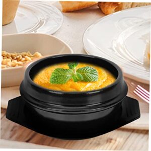 Yardwe 1 Set Korean Miso Soup Pot Korean Stone Pot Soup Pot with Lid Induction Stock Pot Earthen Pot Ramen Noodle Pot Induction Stew Pot Practical Stew Pot Ceramic Kitchen Cooking Pot Pan