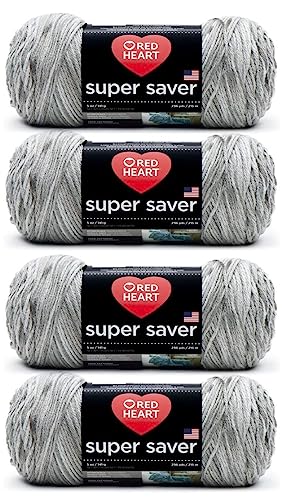 Bulk Buy: Red Heart Super Saver (4-Pack) (Soapstone, 5 oz Each Skein)