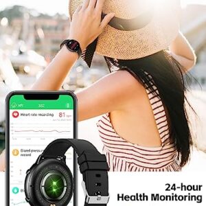 Smart Watches for Women (Answer/Make Call) Fitness Activity Tracker with Heart Rate/Blood Oxygen/Sleep/Menstrual Cycles/Calorie Monitor Play Music Sports Smartwatch for iPhone Samsung Android Phones