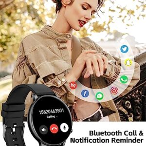 Smart Watches for Women (Answer/Make Call) Fitness Activity Tracker with Heart Rate/Blood Oxygen/Sleep/Menstrual Cycles/Calorie Monitor Play Music Sports Smartwatch for iPhone Samsung Android Phones