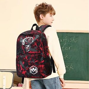 School Backpack for Teen Boys Bookbags Elementary High School Laptop Bags MenTravel Daypacks (Red)