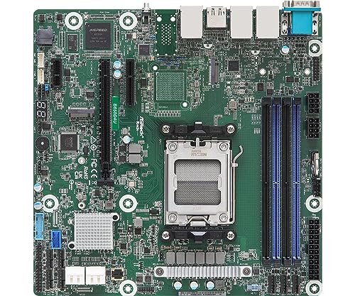 AsRock Rack B650D4U Micro-ATX Server Motherboard Single Socket AMD Ryzen 7000 Series Processors (LGA 1718) B650E PCIe 5.0 Dual 1G LAN