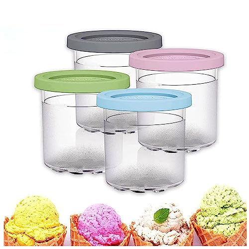 Creami Deluxe Pints, for Ninja Creami Pints with Lids, Creami Pint Containers Bpa-Free,Dishwasher Safe for NC301 NC300 NC299AM Series Ice Cream Maker