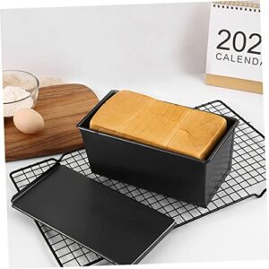 Angoily 2pcs Toast Box Mini Cake Mold French Toast Mini Oven Bread Pans Pullman Pan Bread Toast Mold Cake Baking Tools Toast Baking Box Kitchen Supplies Big Bread Cast Iron With Cover