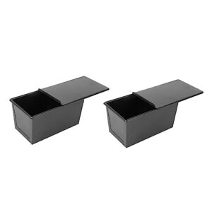 showeroro 2pcs toast box mini cake mold wedding cake plates mini cupcake pan loaf pan bread loaf baker bread baking tray kitchen supplies baking supplies baking bread molds cast iron square