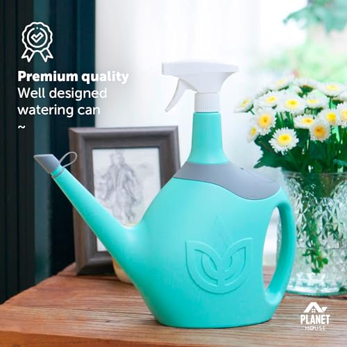 Watering Can for Indoor and Outdoor Plants Garden Flowers - Multipurpose Spray Bottle - Detachable Spray - Modern Resistant Plastic 1/2 Gallon