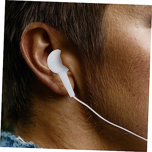 KICHOUSE in-Ear Earphone Noise Cancelling Headphone Wired Noise Cancelling Headphones Wired Earphones Headphone Wrap Retractable Headset Earplugs Wiring Storage White Retractable Earphone