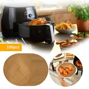 Air Fryer Paper Steaming Pad Baking Barbecue Snack Bread Paper Oil Proof Paper Avoid Stick Paper 20cm100 Sheets of Parchment Paper Air Fryer Tray for Ge Oven