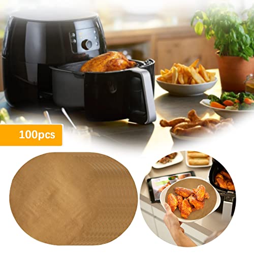 Air Fryer Paper Steaming Pad Baking Barbecue Snack Bread Paper Oil Proof Paper Avoid Stick Paper 20cm100 Sheets of Parchment Paper Air Fryer Tray for Ge Oven