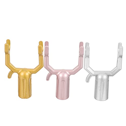 CRILSTYLEO 3pcs Clothes Rail Fork Closet Hangers for Clothes Decked Accessories Tool Hangers Garment Hook Pole Heads Clothes Pole Accessories Clothes Pole Replacement Forks Drying Pole Head