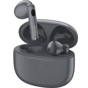 Edifier W320TN Adaptive Active Noise Cancelling Earbuds, LDAC & Hi-Res Audio Wireless, 6 Microphones AI Call Noise Cancellation, in-Ear Detection, App Control, Fast Charge, IP54, Bluetooth 5.3 - Gray